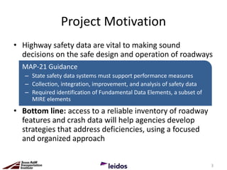 Roadway Data Extraction Technical Assistance Program (RDETAP) | PDF