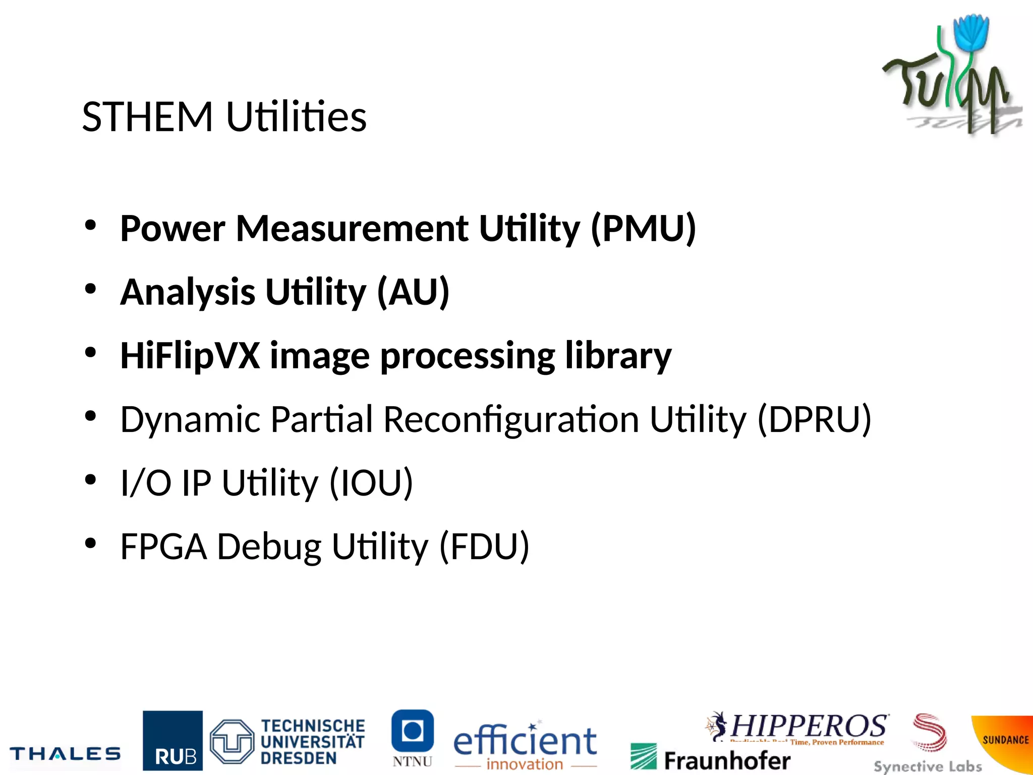 HiPEAC 2019 Tutorial - Sthem overview | PPT