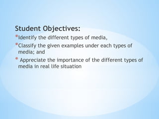 The types of media print, broadcast, new media | PPTX