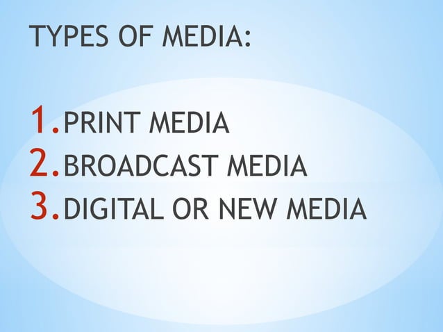 The types of media print, broadcast, new media | PPTX