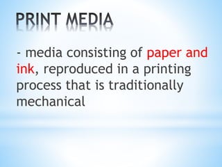 Types of Media - Media and Information Literacy (MIL) | PPTX