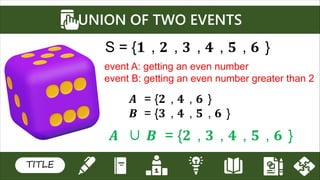 Union and Intersection of Events in Math | PDF