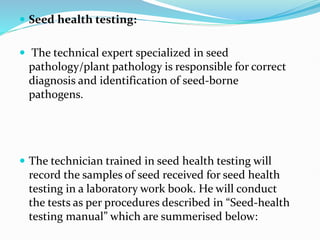 Symptomatic diagnosis and other techniques to detect pest / pathogen ...