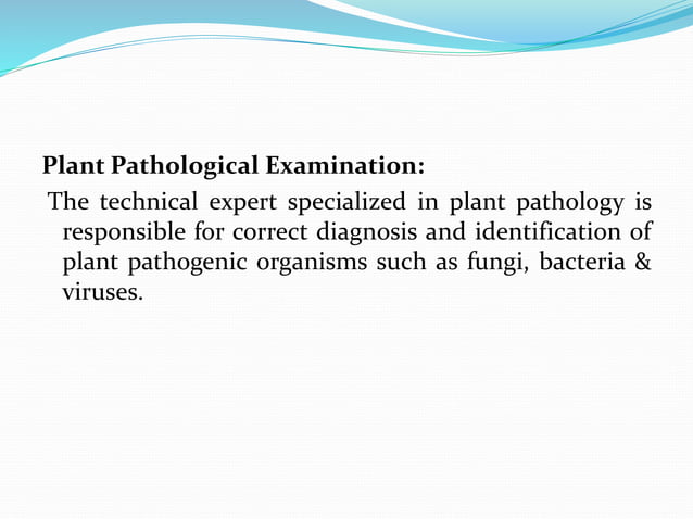 Symptomatic diagnosis and other techniques to detect pest / pathogen ...