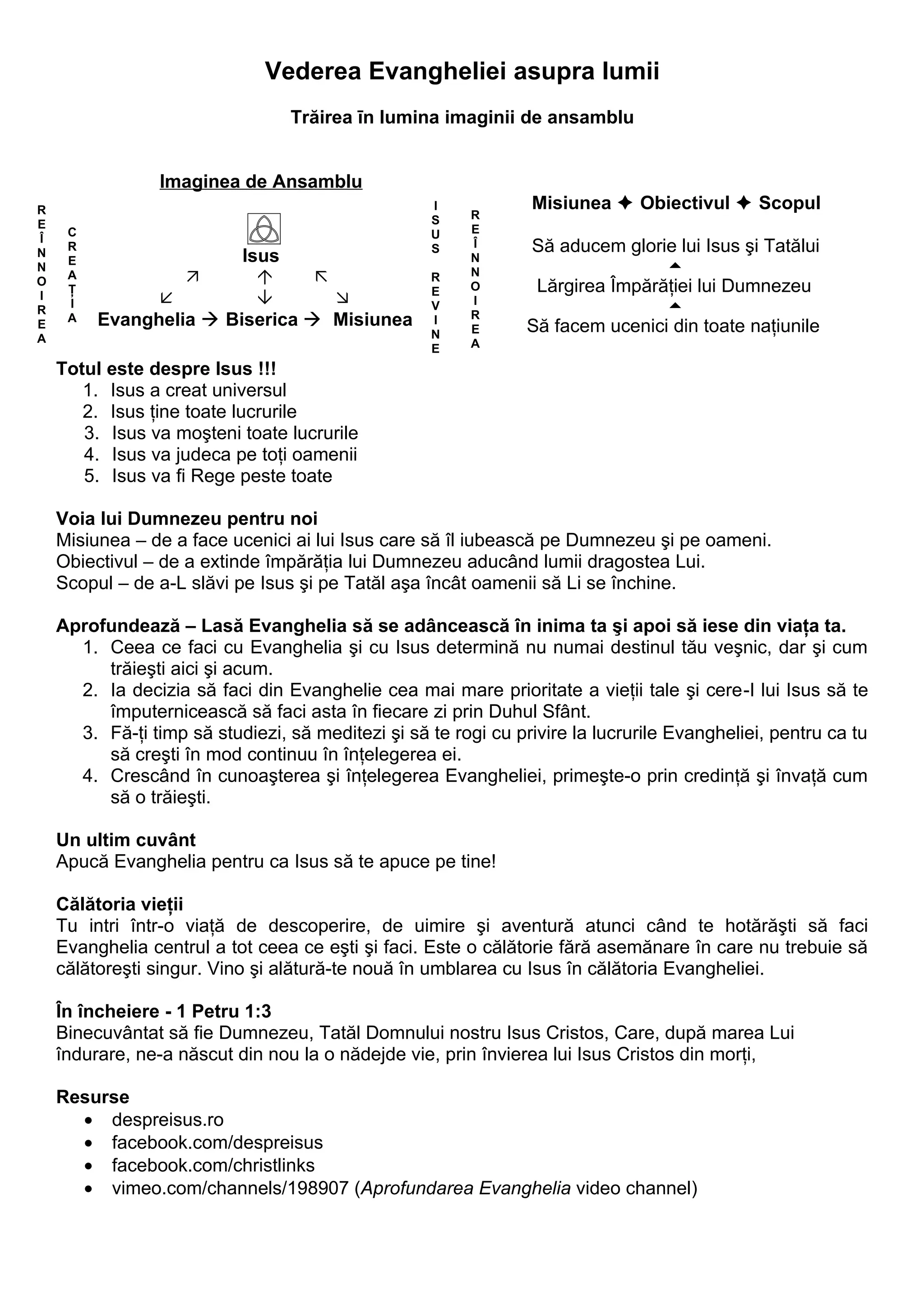 4. Vederea Evangheliei asupra lumii notite | DOC