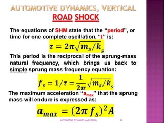 4- AUTOMOTIVE VERTICAL DYNAMICS (damping, shock, vibration, pitch ...
