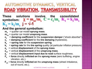 4- AUTOMOTIVE VERTICAL DYNAMICS (damping, shock, vibration, pitch ...