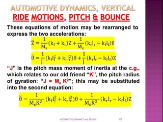 4- AUTOMOTIVE VERTICAL DYNAMICS (damping, shock, vibration, pitch ...