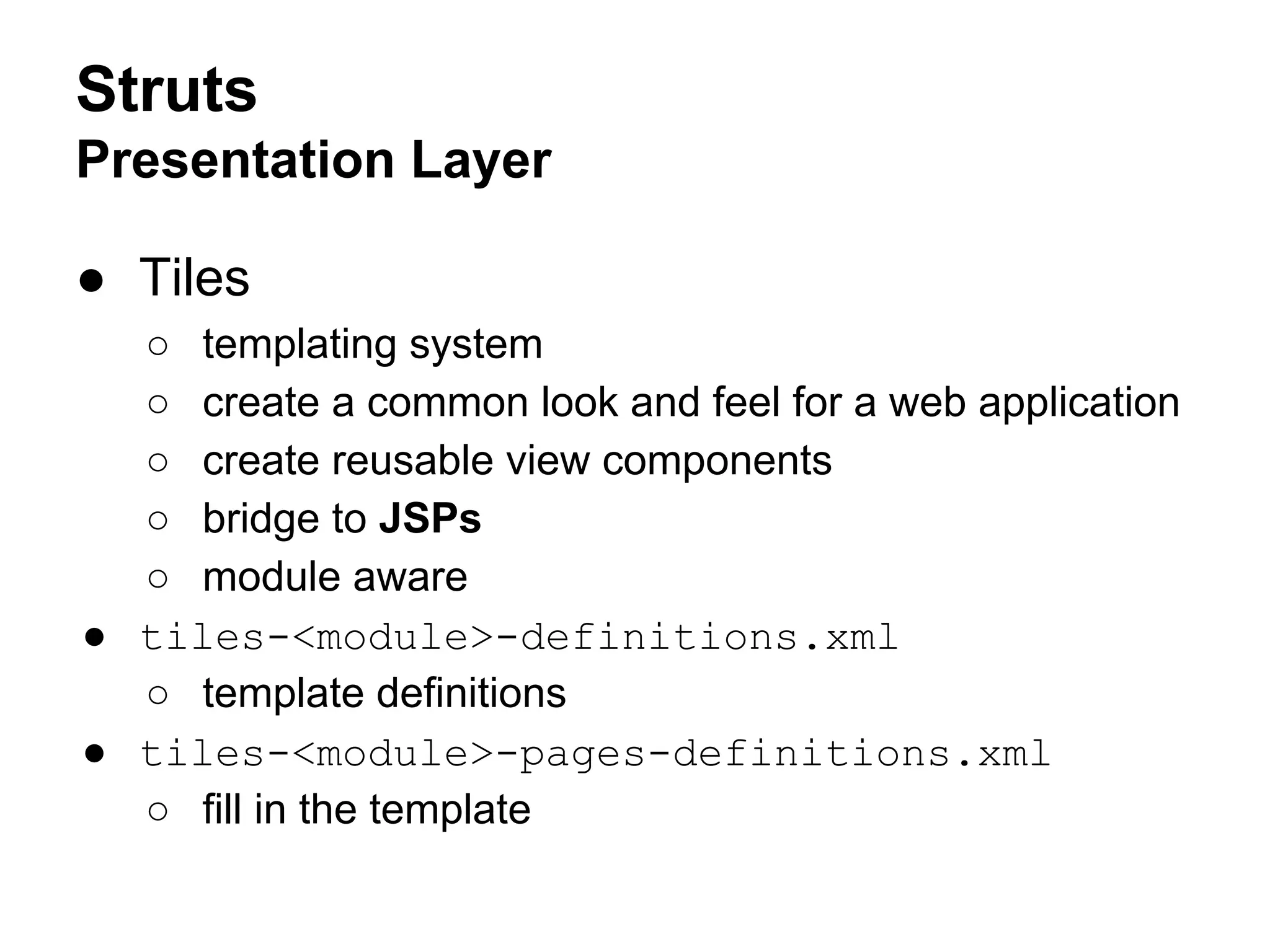 Training: Day Four - Struts, Tiles, Renders and Faces | PDF | Web Development | Internet