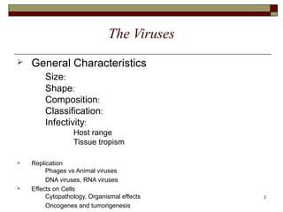 Virology (CELL AND CLASSIFICATION OF ORGANISMS) | PPT