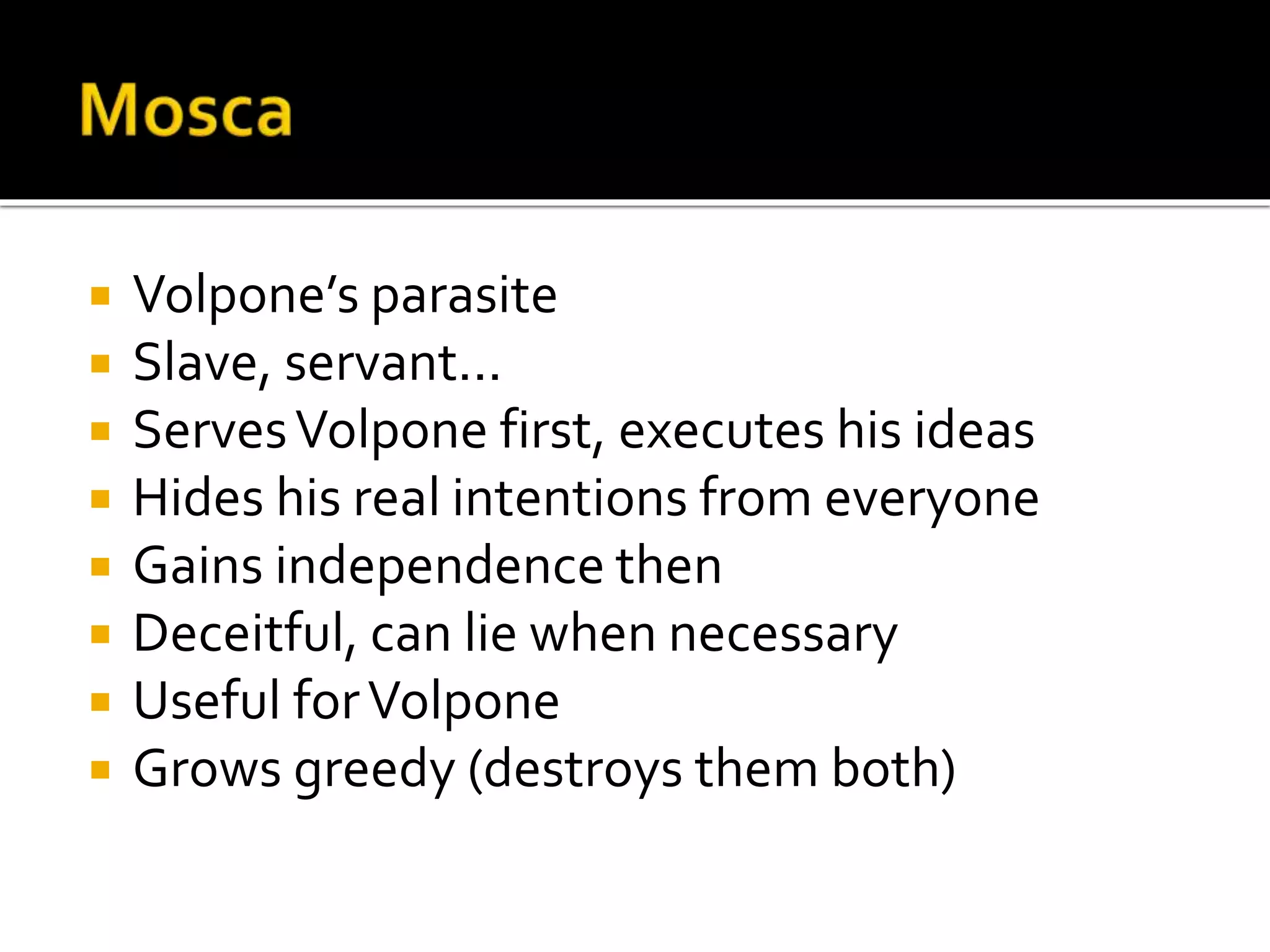 4 volpone characters | PPTX