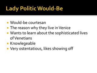 4 volpone characters | PPTX