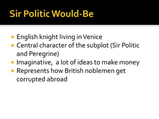 4 volpone characters | PPTX
