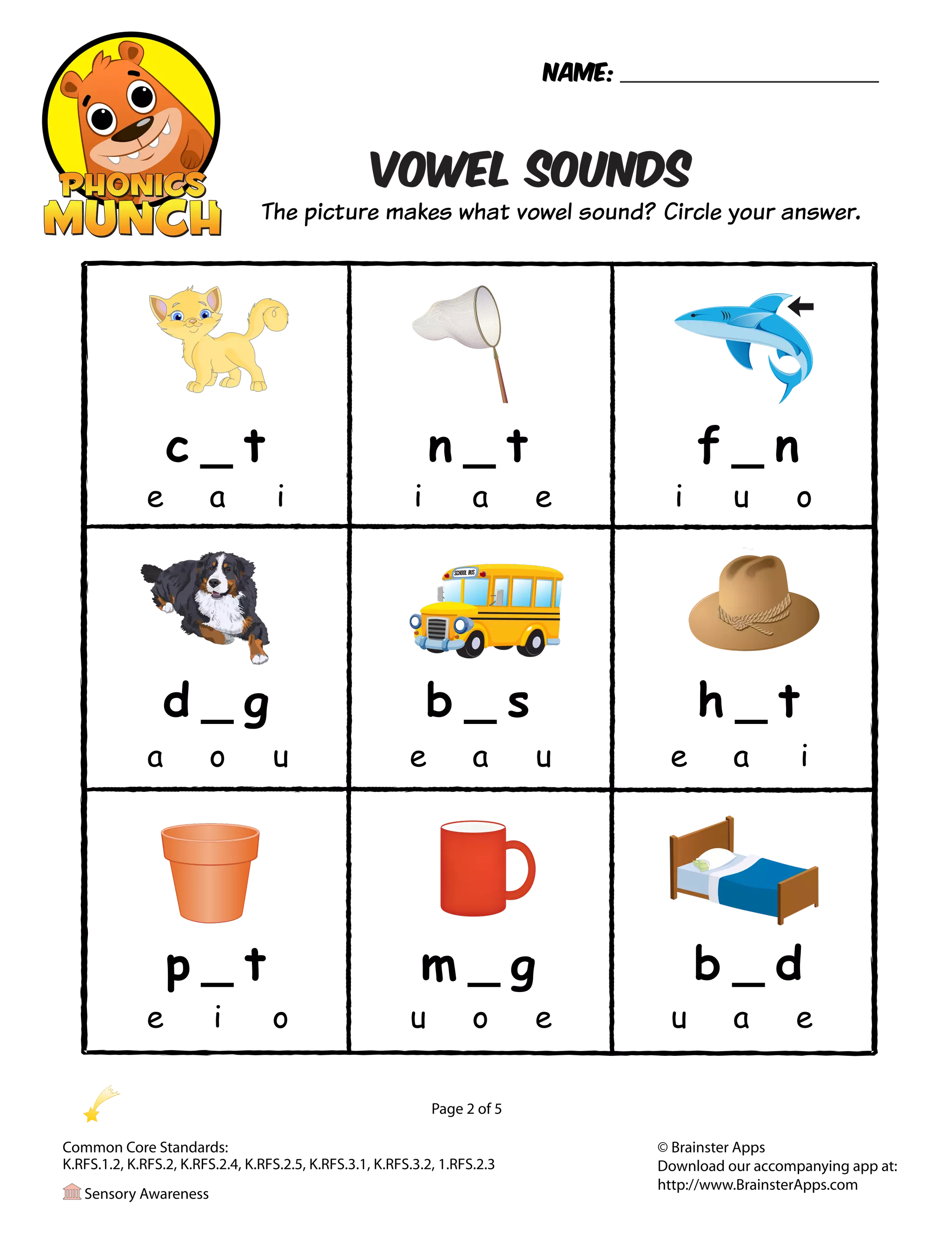 Vowel Sounds Phonics Worksheet | PDF