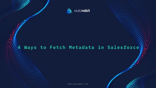 4 Ways to Fetch Metadata in Salesforce | Salesforce Metadata | PDF | Technology & Computing