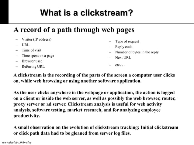 Web log & clickstream | PPTX | Browsers | Computer Software and ...