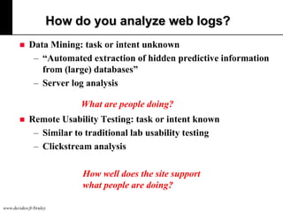 Web log & clickstream | PPTX | Browsers | Computer Software and ...