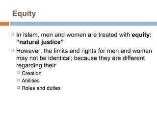 Women In Islam, Statements from Quran and Hadith | PPT