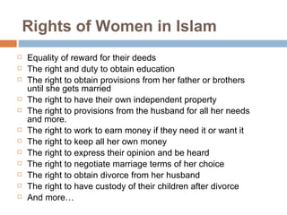 Women In Islam, Statements from Quran and Hadith | PPT