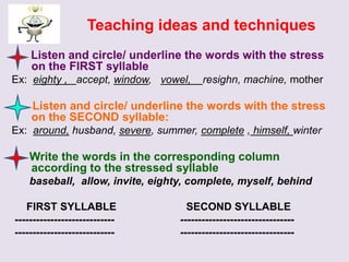 4. word stress | PPTX