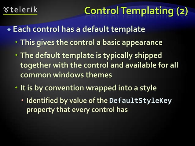 WPF Templating and Styling | PPT