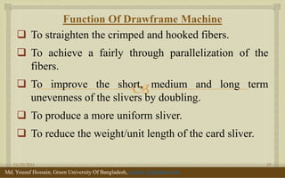 Yarn production process/ Spinning process | PDF