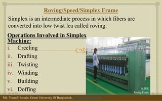 Yarn production process/ Spinning process | PDF