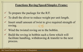 Yarn production process/ Spinning process | PDF
