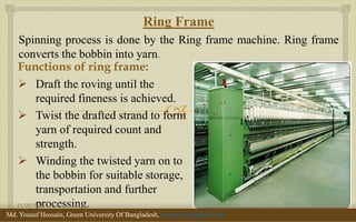 Yarn production process/ Spinning process | PDF