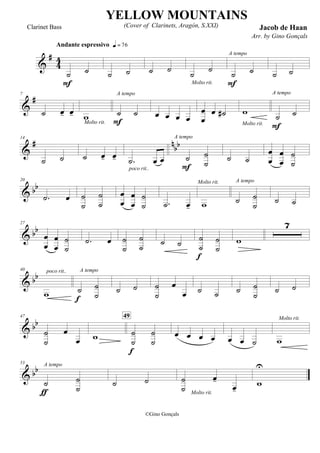 4 yellow mountains - jacob de haan - set of clarinets | PDF