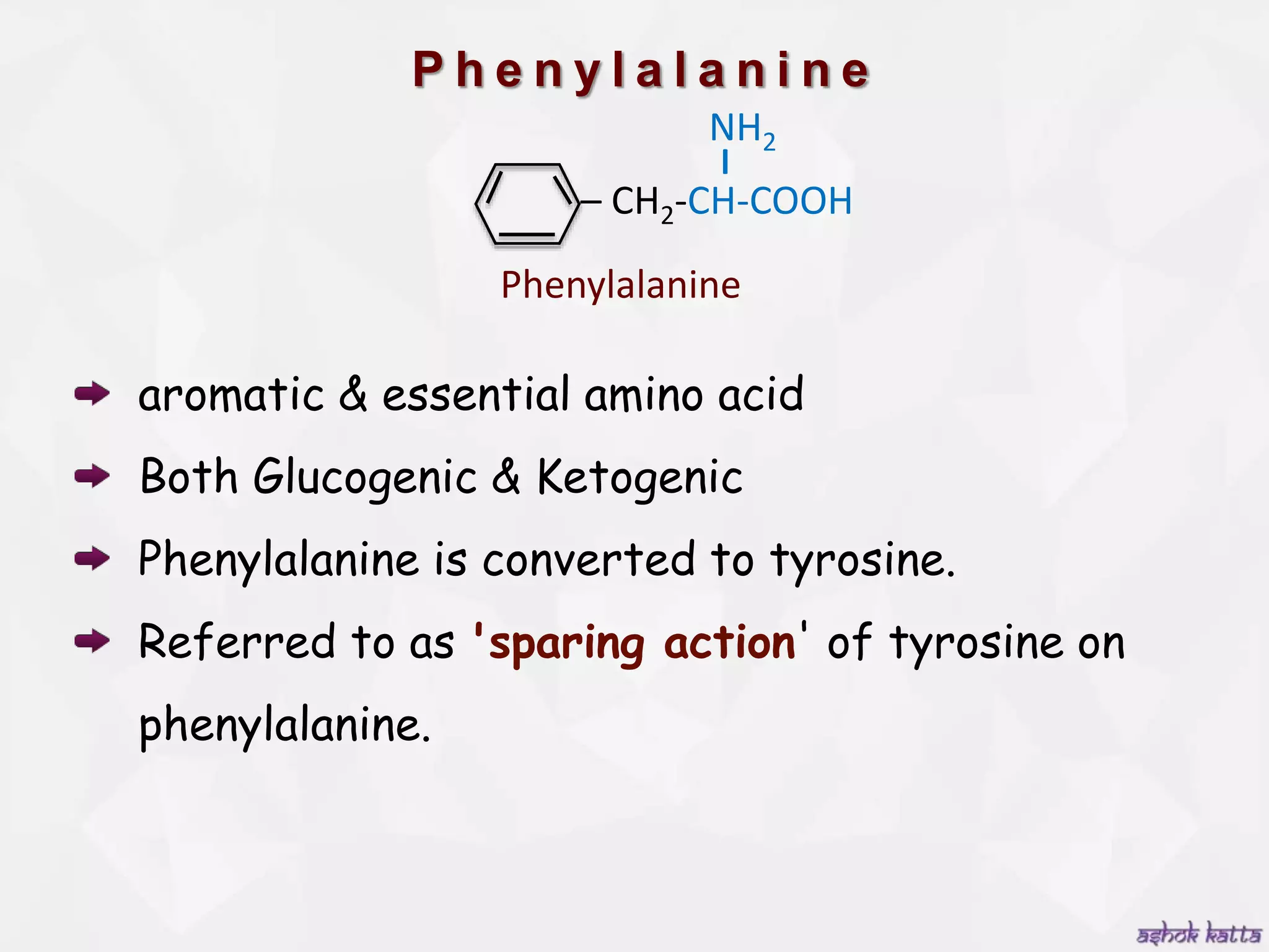Metabolism of Phenylalanine and Tyrosine | PPSX