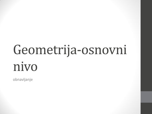 40. geometrija obnavljanje | PPT