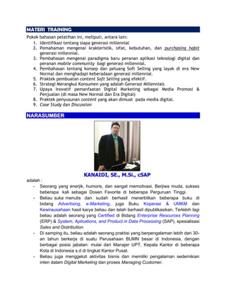 Silabus Training_Cara Efektif SOFT SELLING dengan Memanfaatkan MEDIA DIGITAL MARKETING (di Era ...