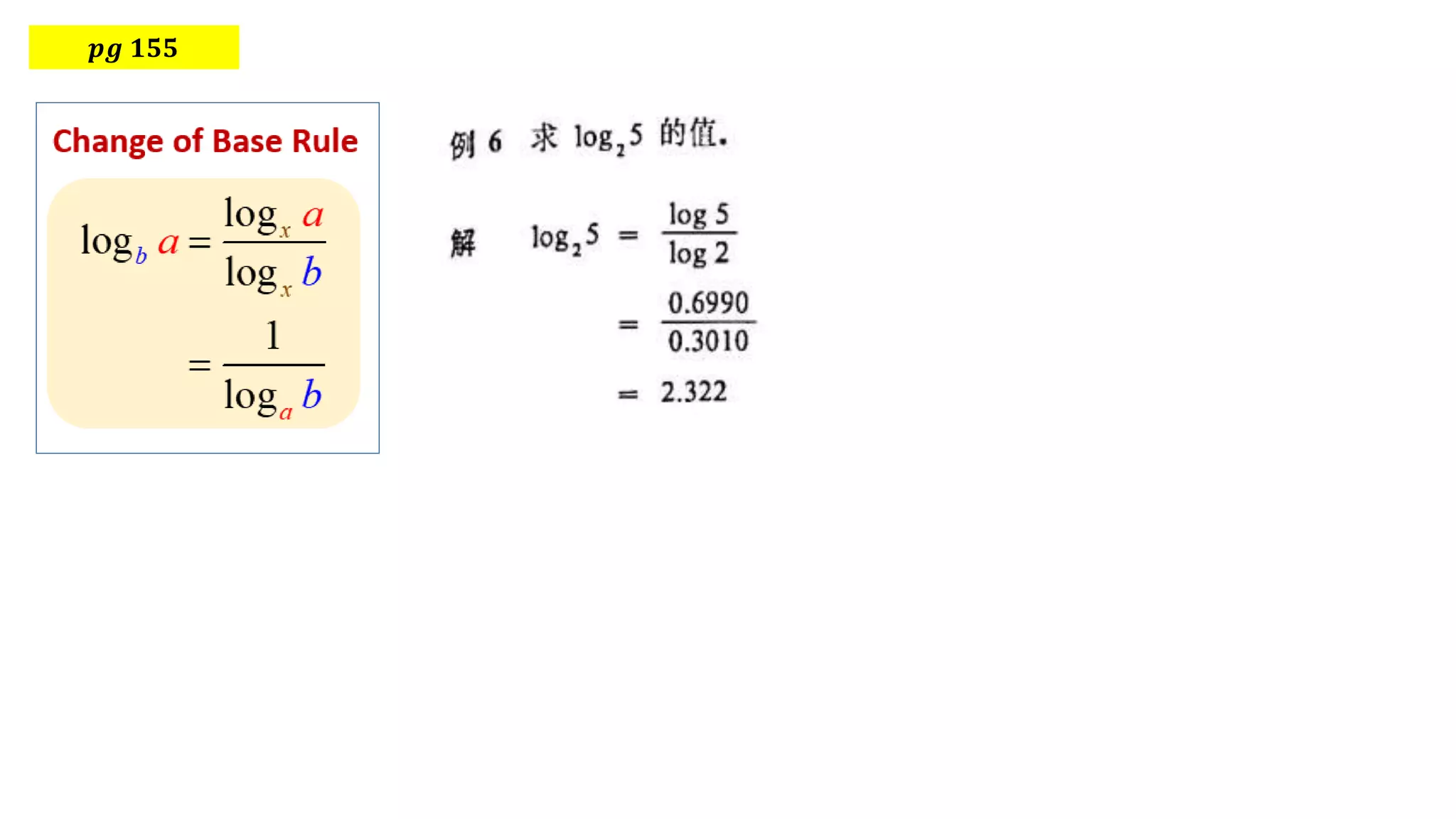 SUEC 高中 Adv Maths (Change of Base Rule).pptx