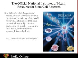 stem cells ppt having different properties | PPT