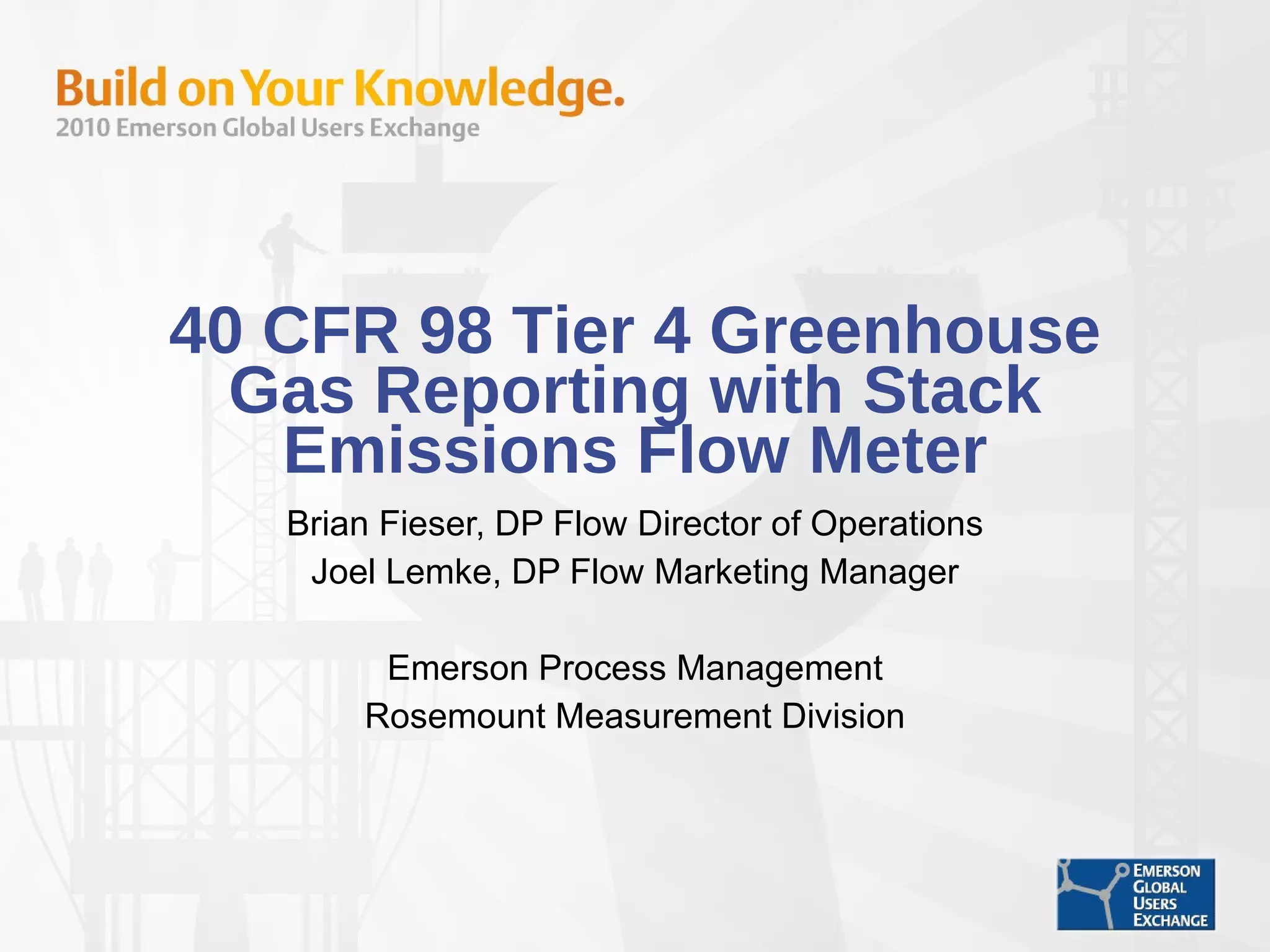 40 CFR 98 Tier 4 Greenhouse Gas Reporting with Stack Emissions Flow ...