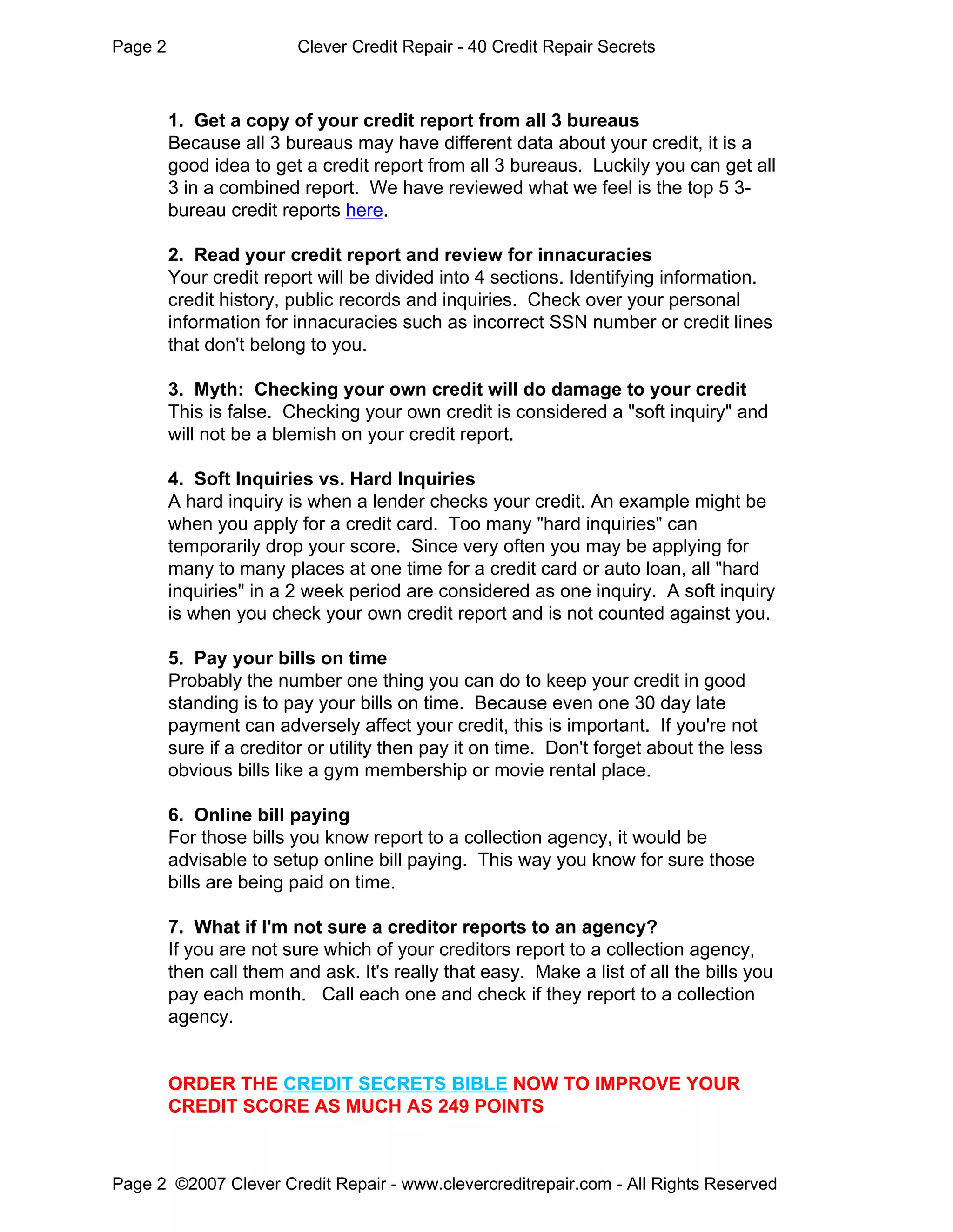 40 Credit Repair Secrets | PPT