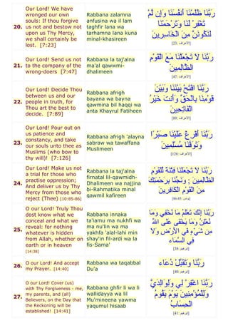 40 forty qur'anic supplications with 'rabbana' | PDF