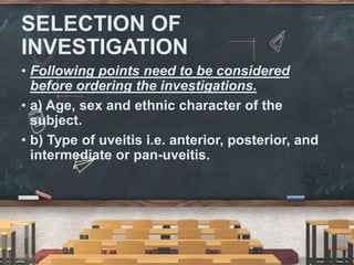 40-INVESTIGATIONS-IN-UVEITIS.serology pp t | PPT