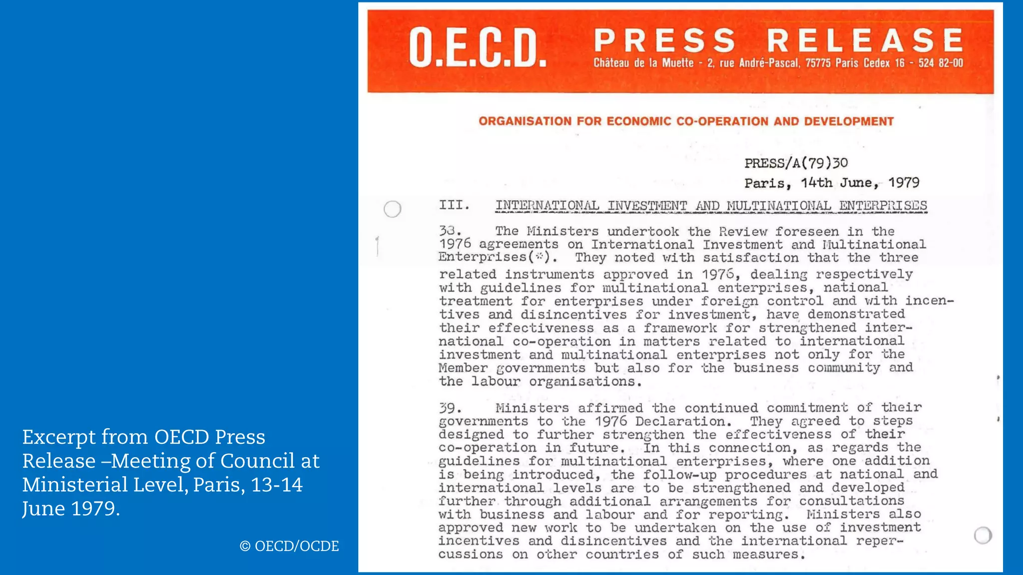 40 years of the OECD Guidelines for Multinational Enterprises: 1976 ...