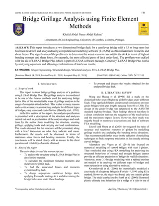 Bridge Grillage Analysis using Finite Element Methods | PDF