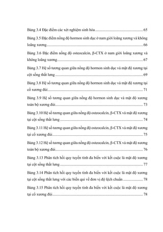 Đề tài: Nghiên cứu nồng độ hormon sinh dục và một số dấu ấn sinh học chu chuyển xương ở bệnh ...