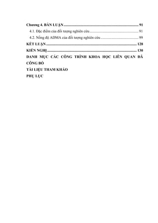 Luận án: Nghiên cứu nồng độ asymmetric dimethylarginine huyết tương | PDF