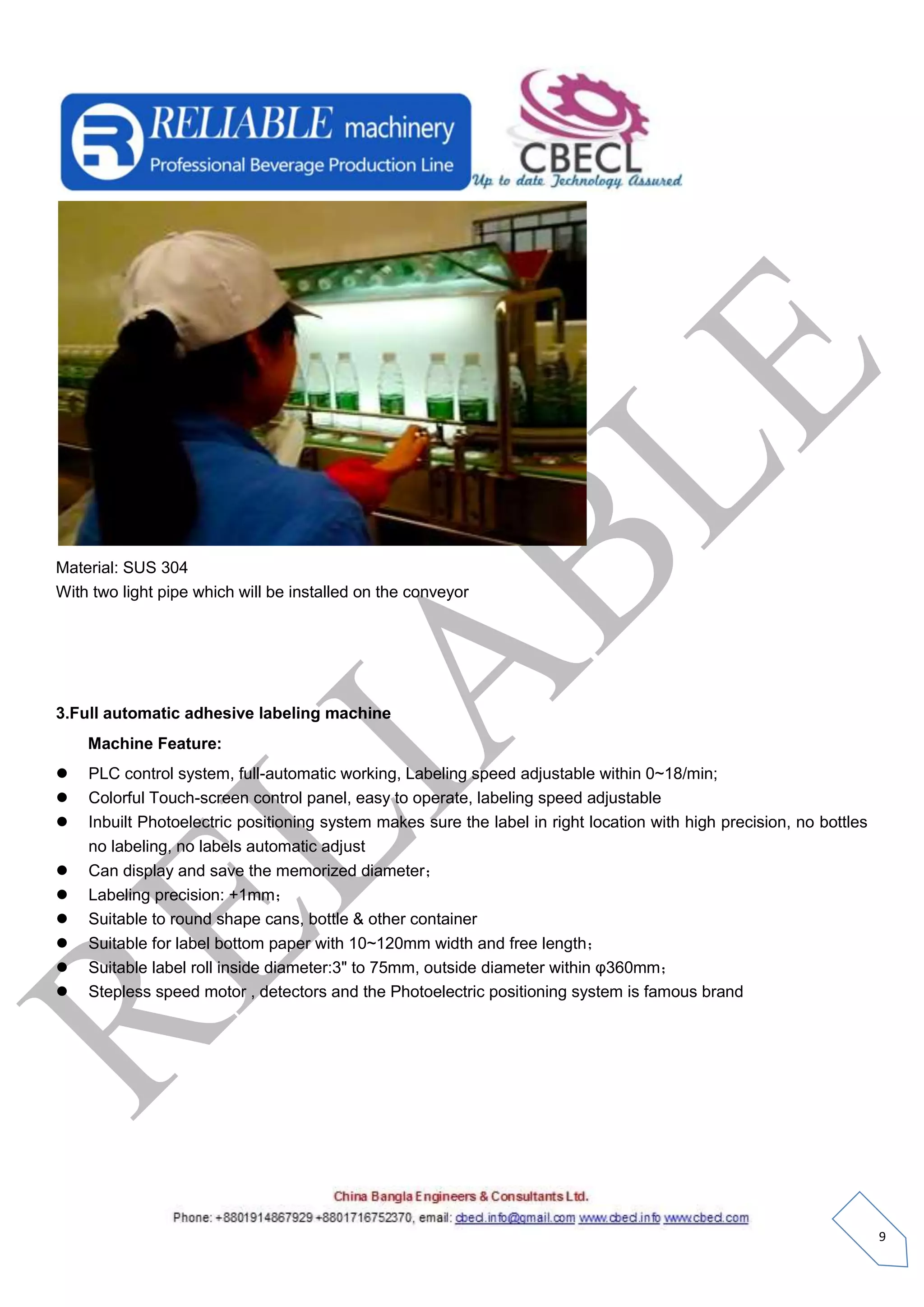 4000 bph mineral water production line cbecl | PDF