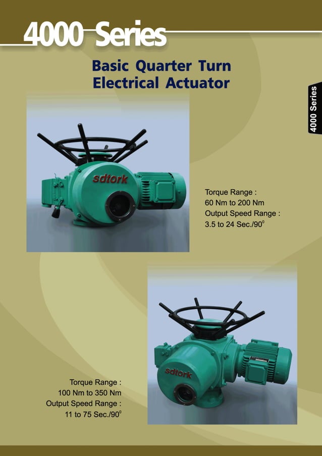 4000 quarter turn electrical actuator | PDF