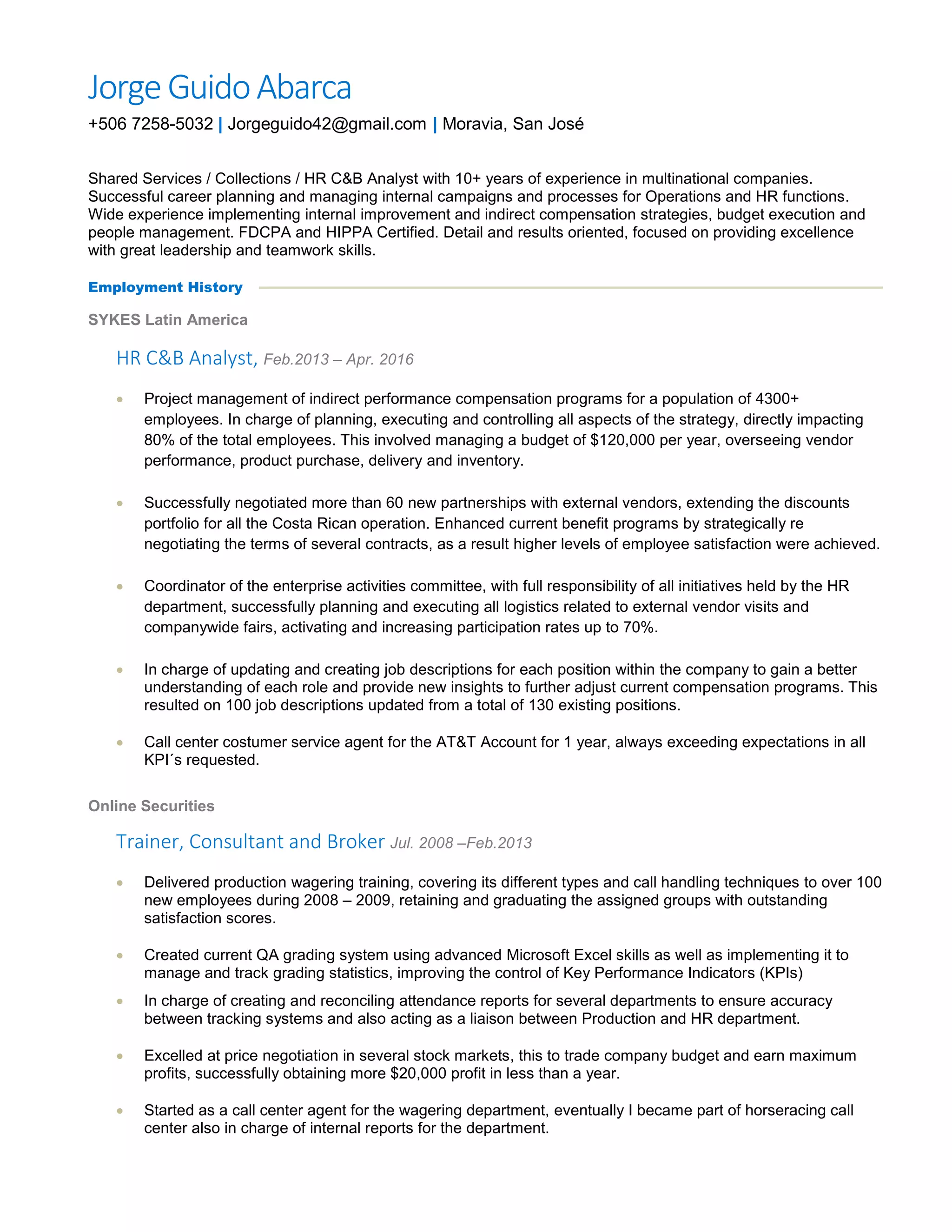 Jorge Guido Resume cc updated | PDF