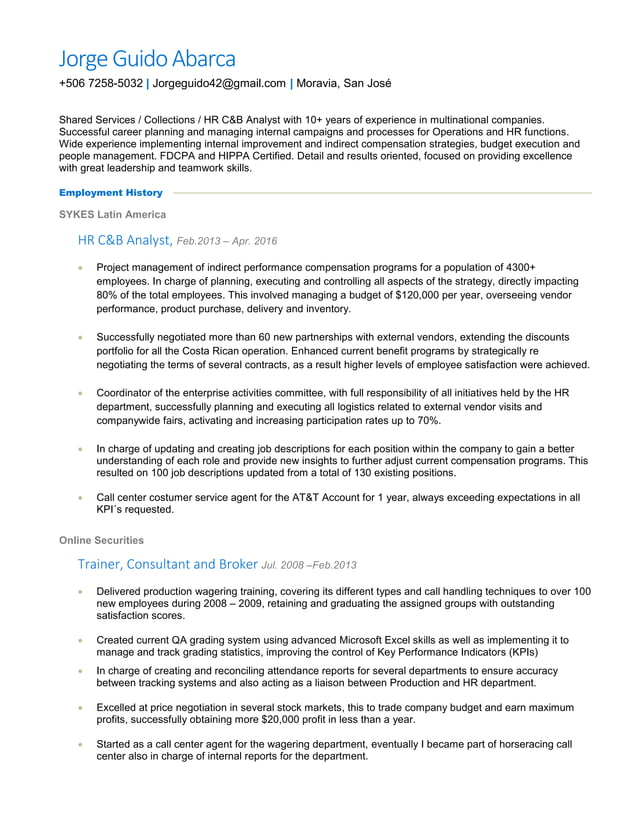 Jorge Guido Resume cc updated | PDF