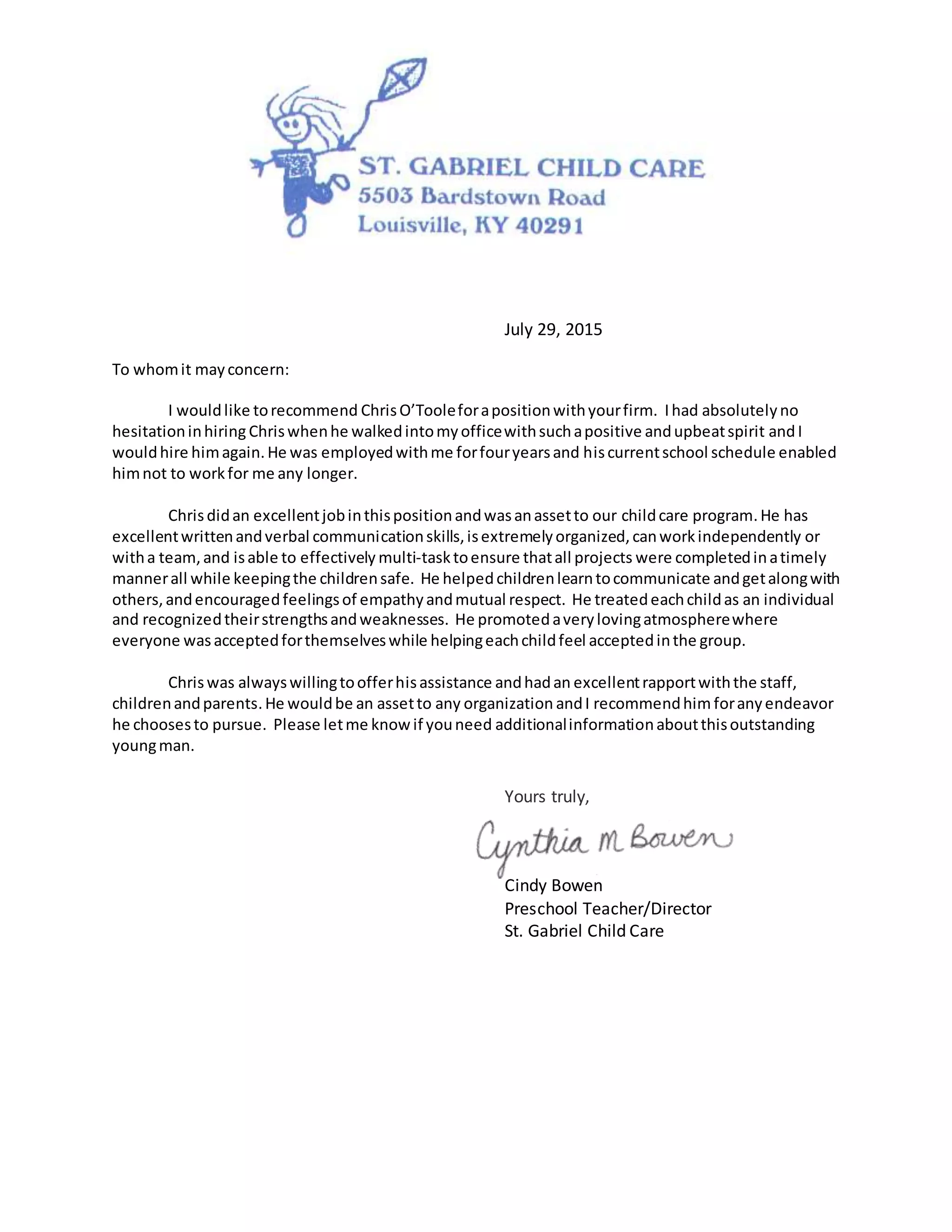 letter from cindy | DOCX