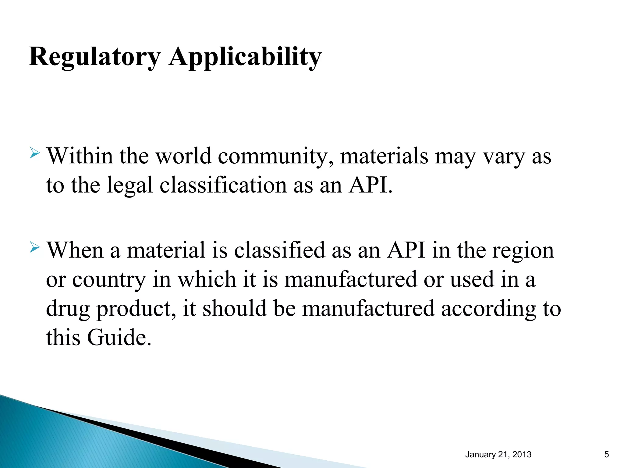 4003 regulatory aspect_of_bulk,pharmaceutical,biotech | PPT