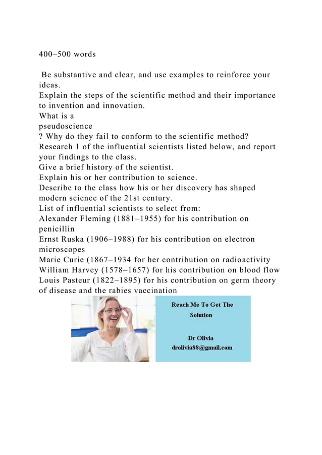 400–500 words Be substantive and clear, and use examples to rein.docx